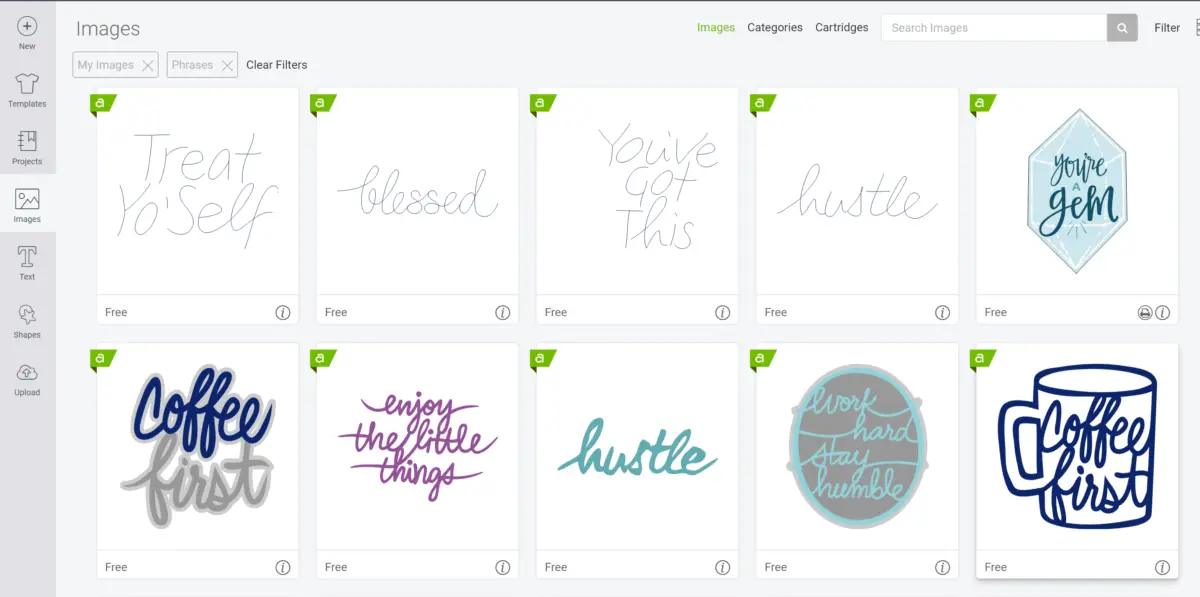 Cricut Design Space: What is included for Free Explained with Pictures ...