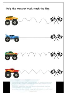 Monster-Truck-Line-Tracing | Dream Plan Smile